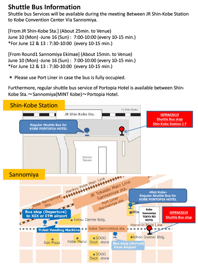 Access/Shuttle Bus Information | ISPRM 2019 - 13th International ...